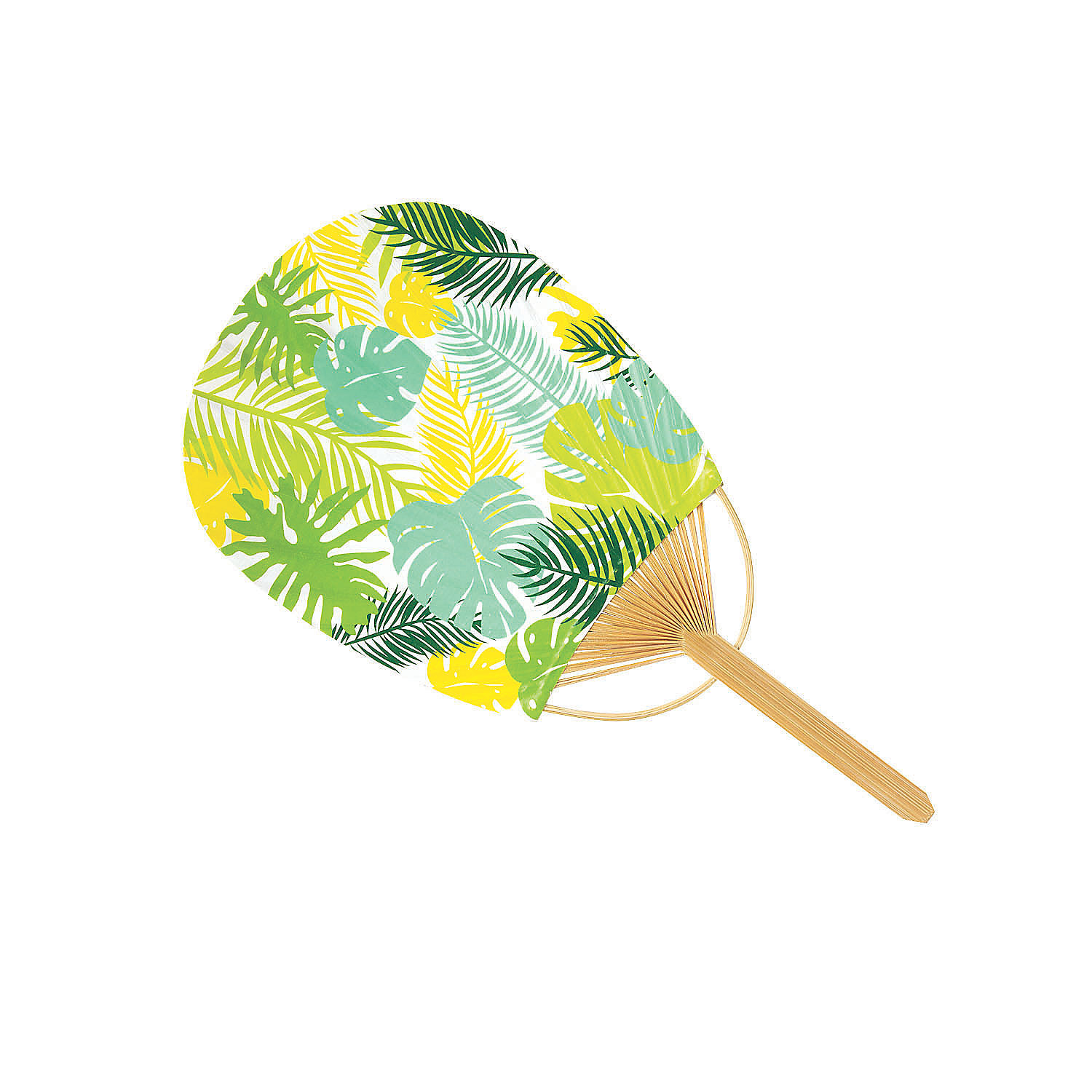 Oriental Trading Company Mini Tropical Bamboo Paddle Hand Fans Paper ...