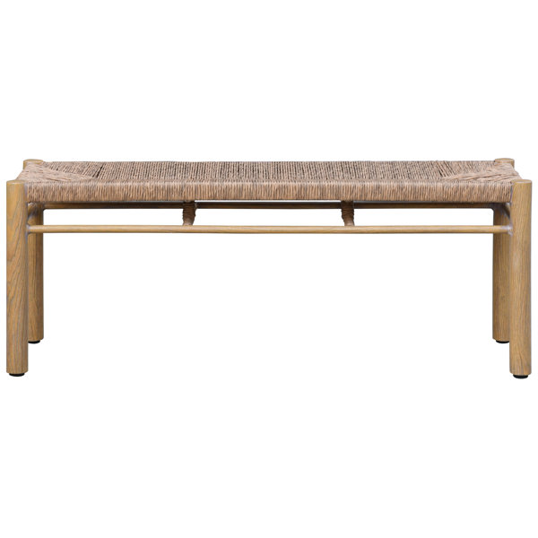 SafaviehCouture Romona Rattan Weaving Outdoor Bench | Perigold
