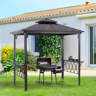 Outsunny Abri de jardin pour barbecue 9 pi x 5 pi avec toit rigide en ...