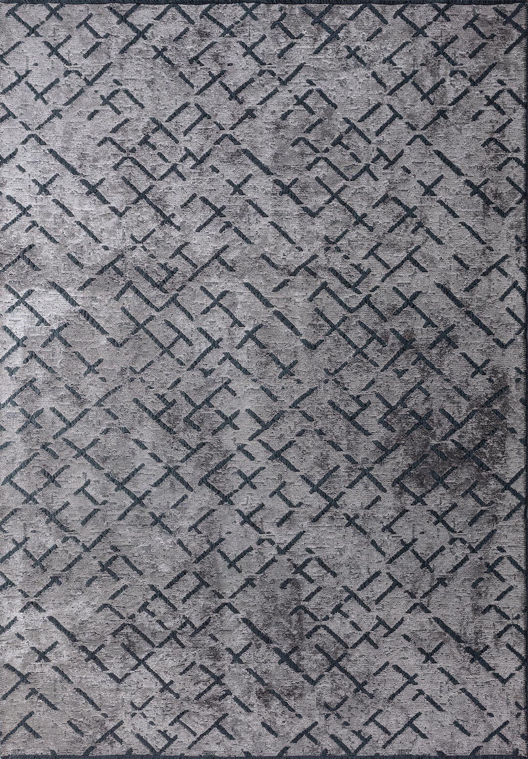 Gracie Oaks Grey Geometric Area Rug, Hand Loom using Cotton,Polyester ...