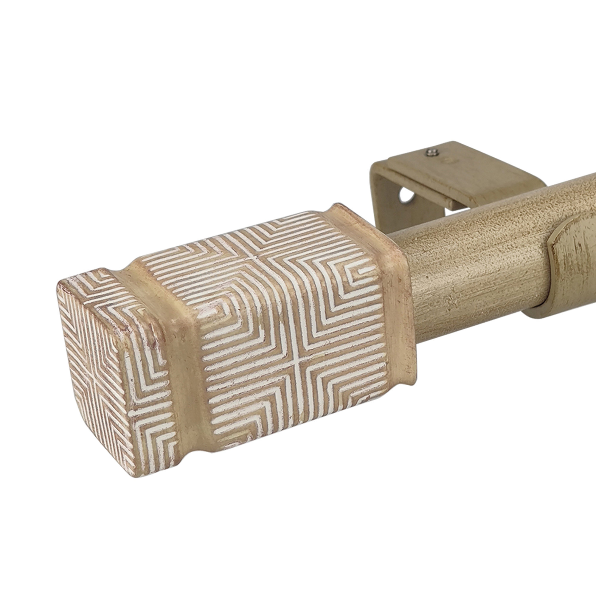 Alcott Hill® Nicastro Beige Iron Adjustable 1'' Dia Single Curtain Rod ...