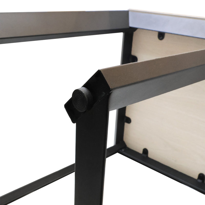 Ebern Designs Modern Triangular Pipe End Table | Wayfair