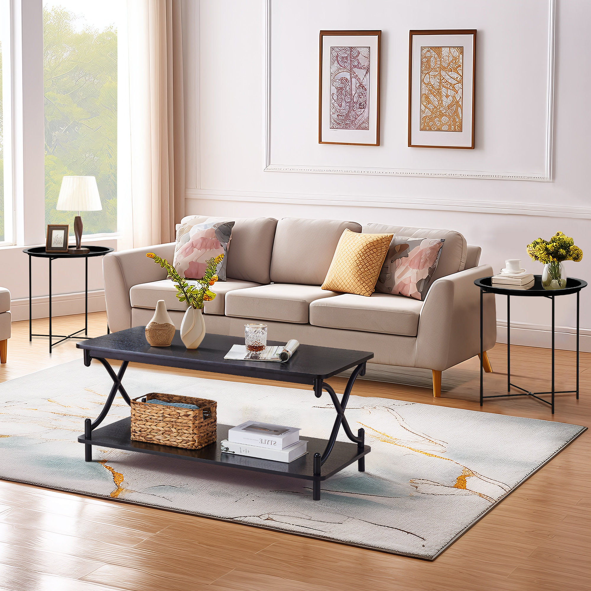 Ebern Designs Macynn 3 - Piece Living Room Table Set & Reviews | Wayfair