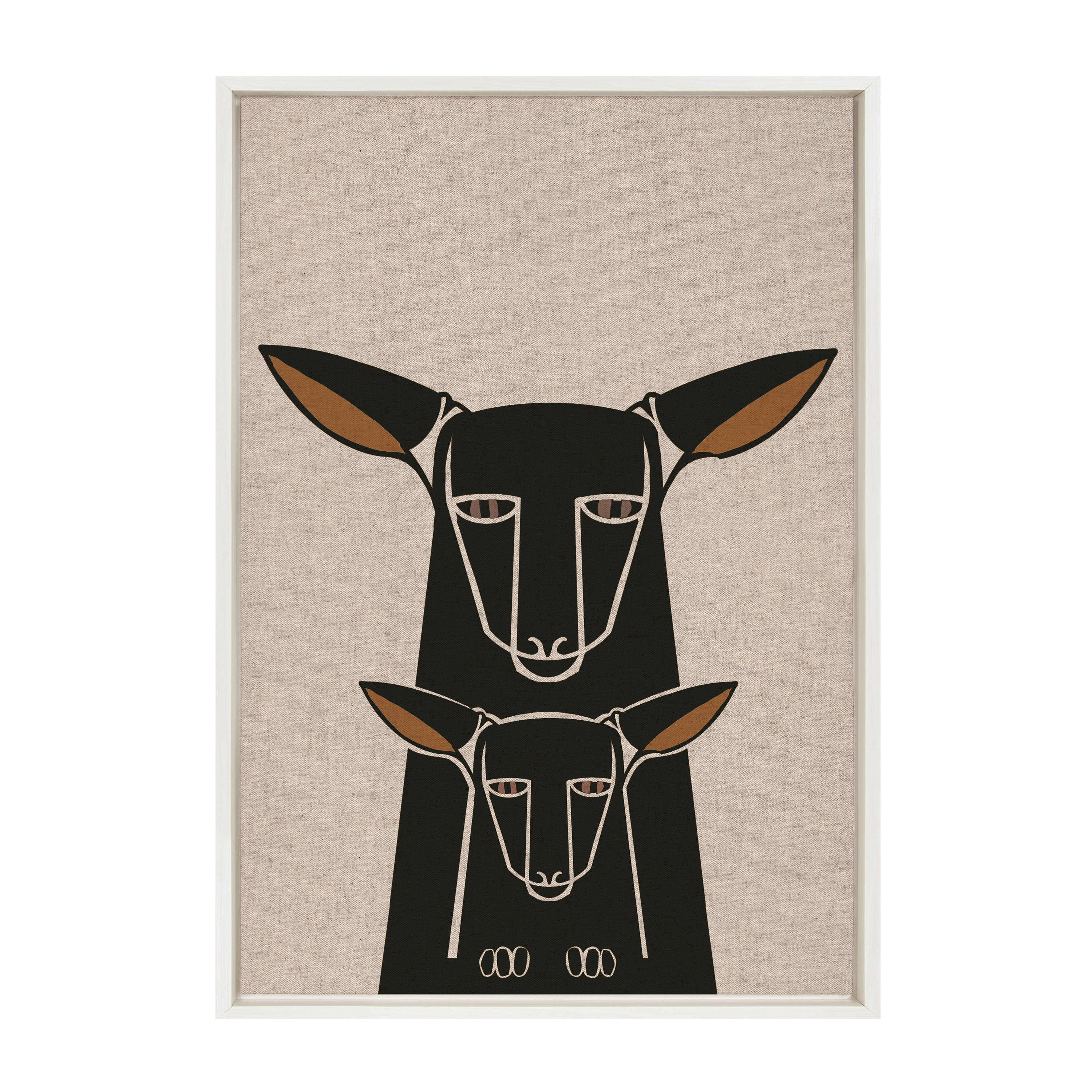 Beachcrest Home Shalyce KangaRoo Profile Neutral Linen Framed Canvas by ...