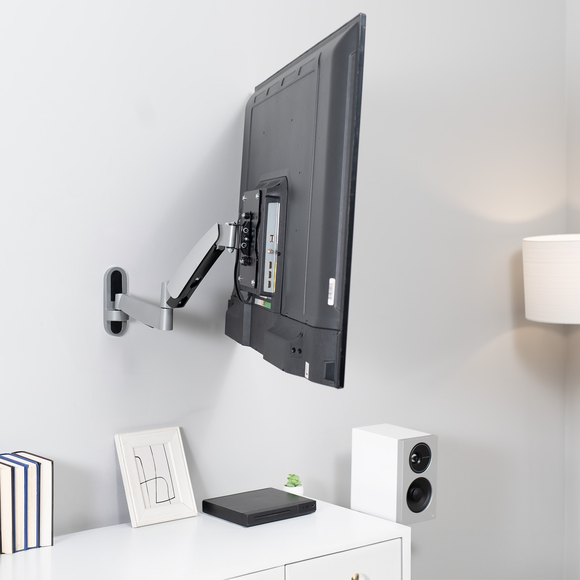 Vivo Silver Pneumatic Arm TV Wall Mount & Reviews | Wayfair