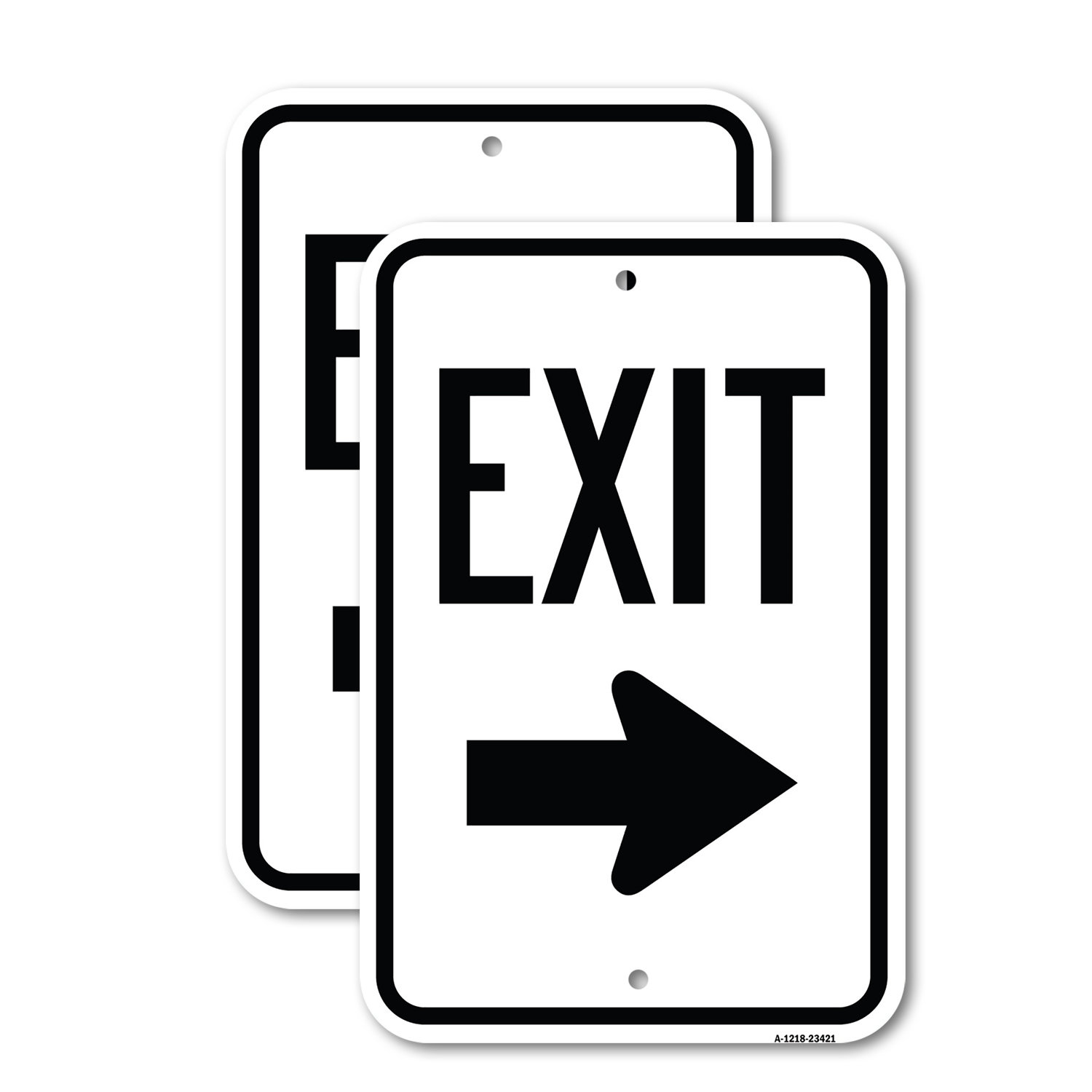 SignMission Parking Lot Exit Sign (Right Arrow) Aluminum Sign | Wayfair