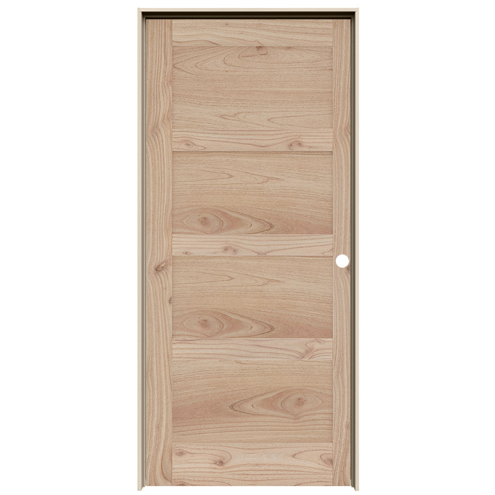 JELD-WEN MODA 4-Panel Solid Core Unfinished White Cedar Prehung ...
