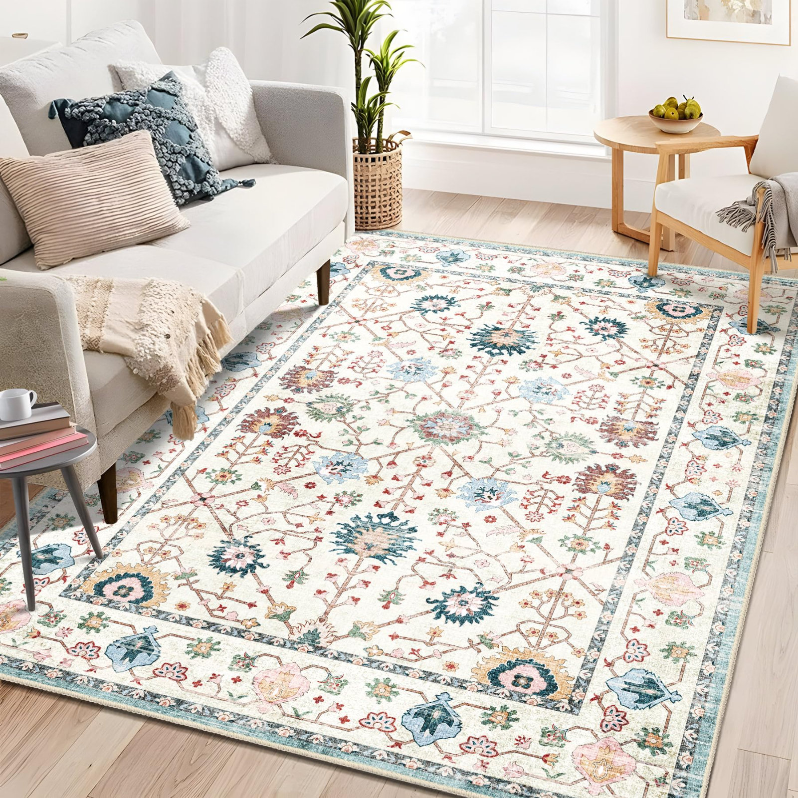 Darby Home Co Aliehs Rectangle Area Rug with Non-Slip Backing | Wayfair