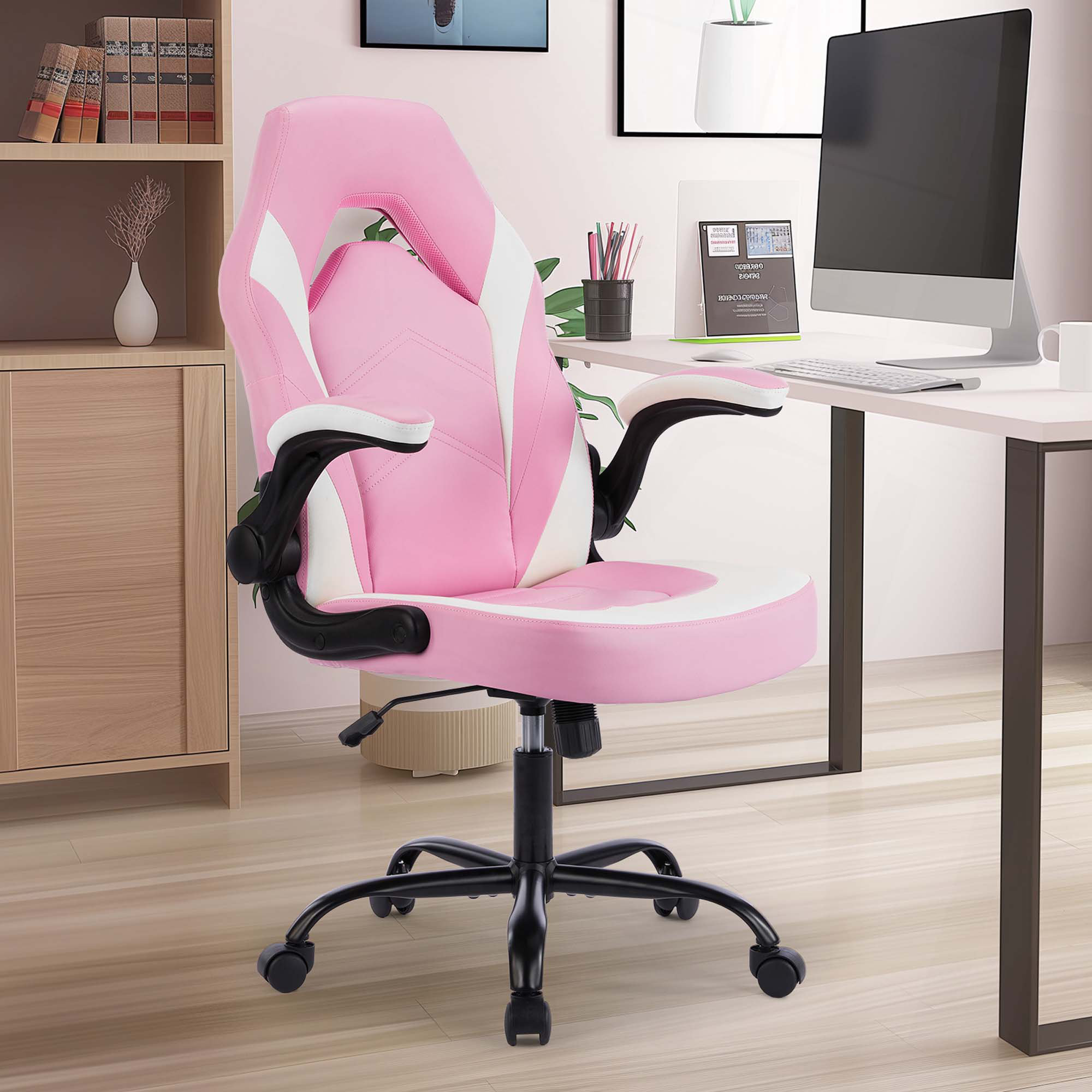 Inbox Zero Gaming Chair - PU Leather Computer Chair Ergonomic Office ...