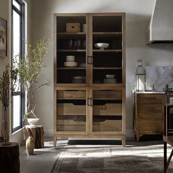 Parttlion French style glass door dust-proof bookcase | Wayfair