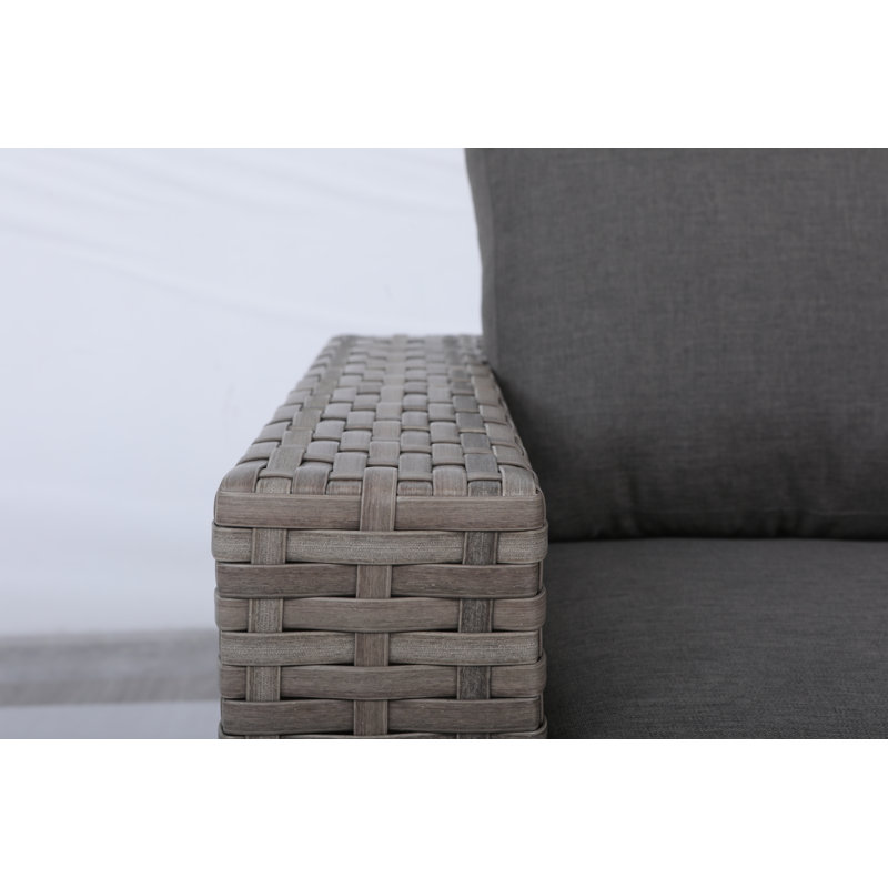 Brayden Studio® Kaiser 95'' Wicker Outdoor Patio Sofa & Reviews | Wayfair