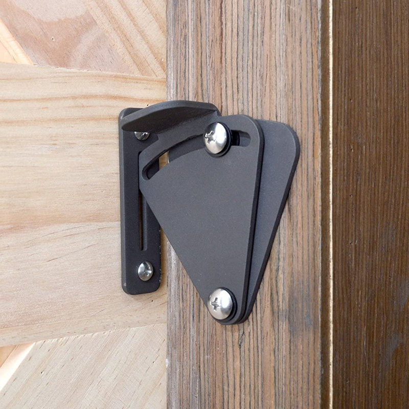 HERACLES Barn Door Hardware Steel Lock & Reviews | Wayfair
