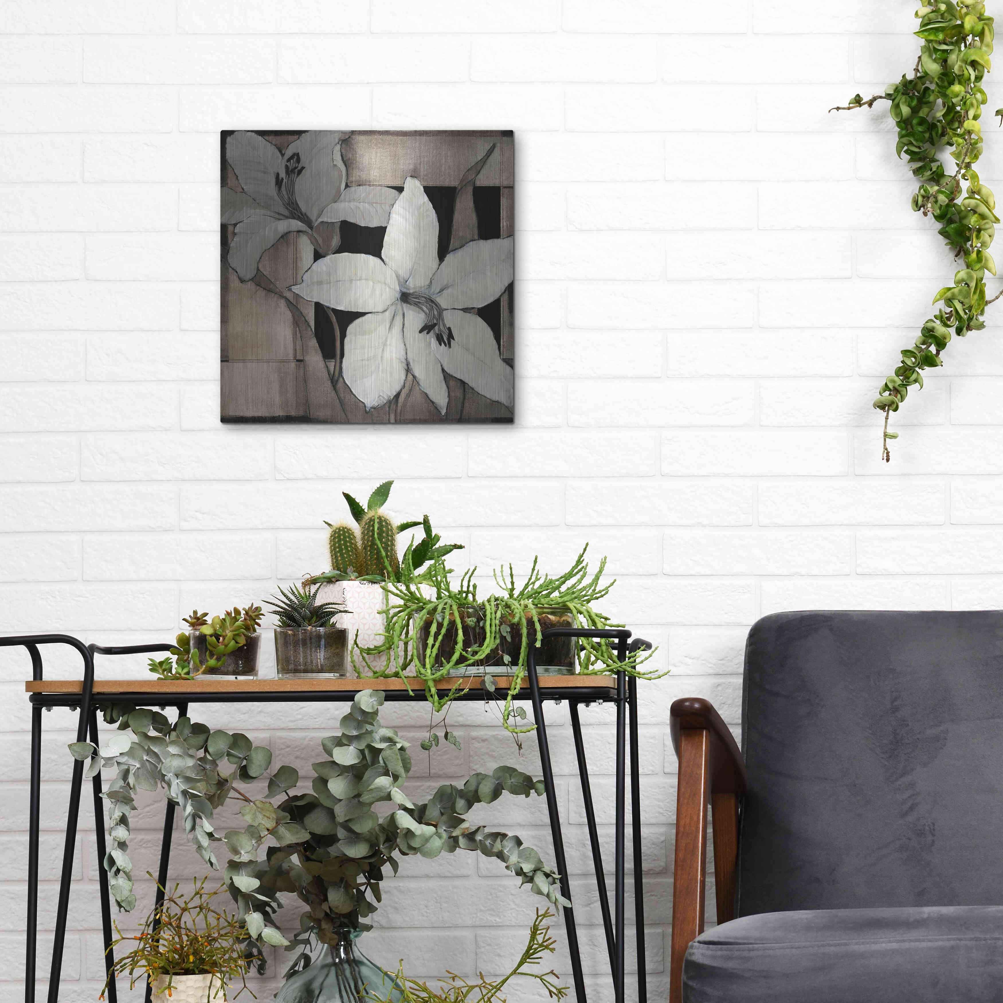 Luxe Metal Art 'Dramatic Lily Grid II' By Tim O'To " Luxe Metal Art ...