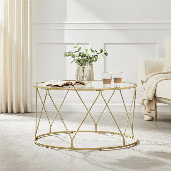 Gold Round Coffee Tables You'll Love | Wayfair