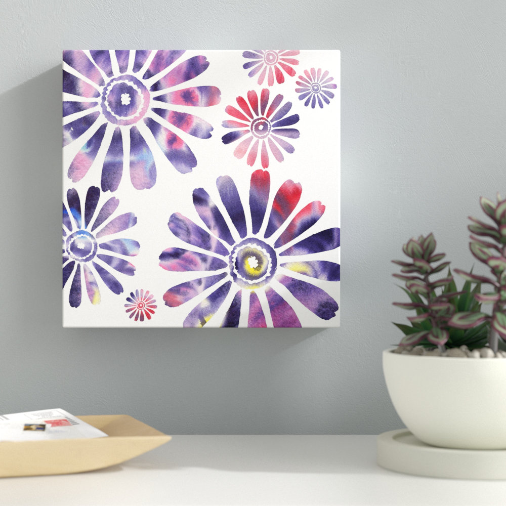 Ebern Designs Rina 'Flowers Watercolor Silhouette III' - Graphic Art ...