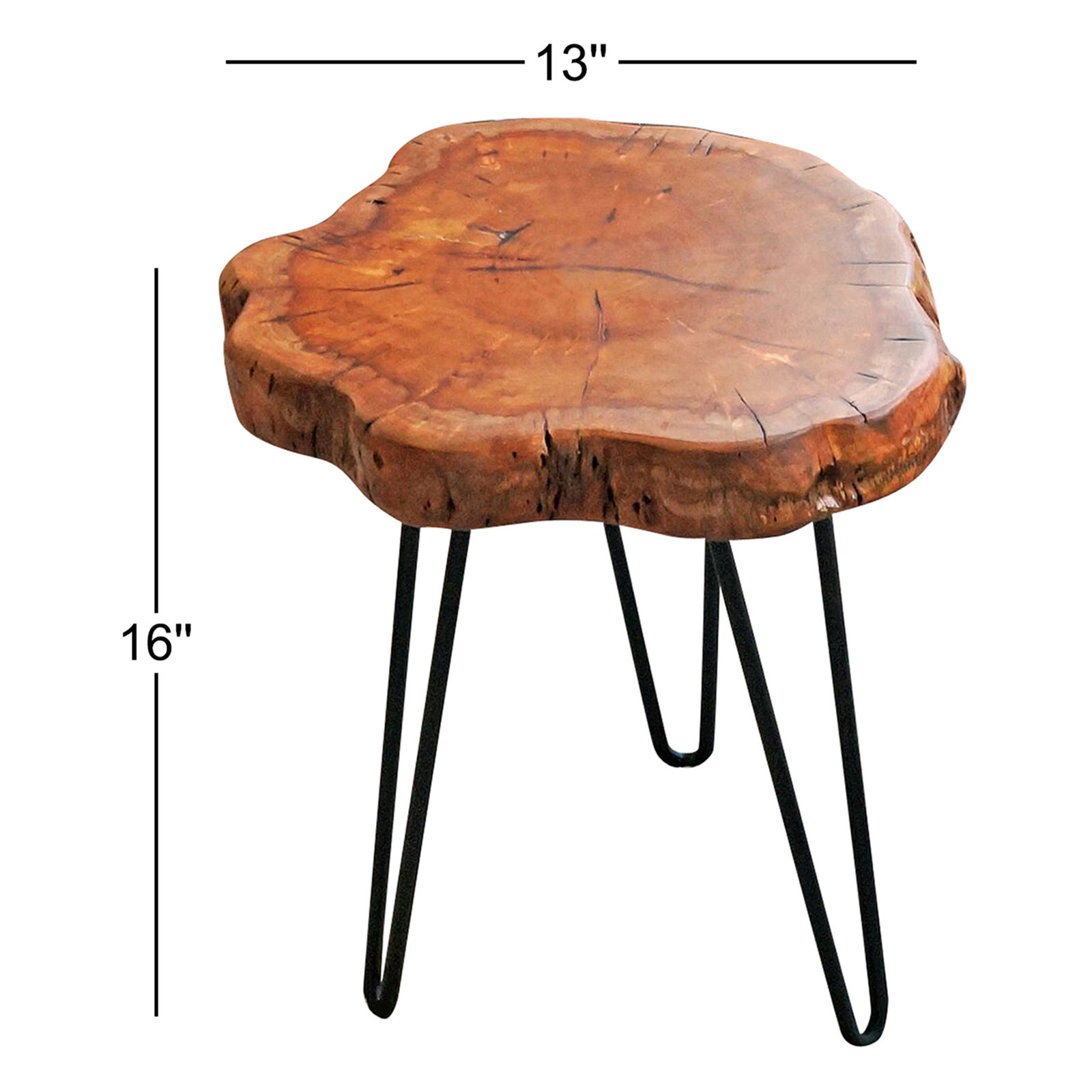 Union Rustic Jayce Solid Wood Tray Top Tree Stump End Table & Reviews ...