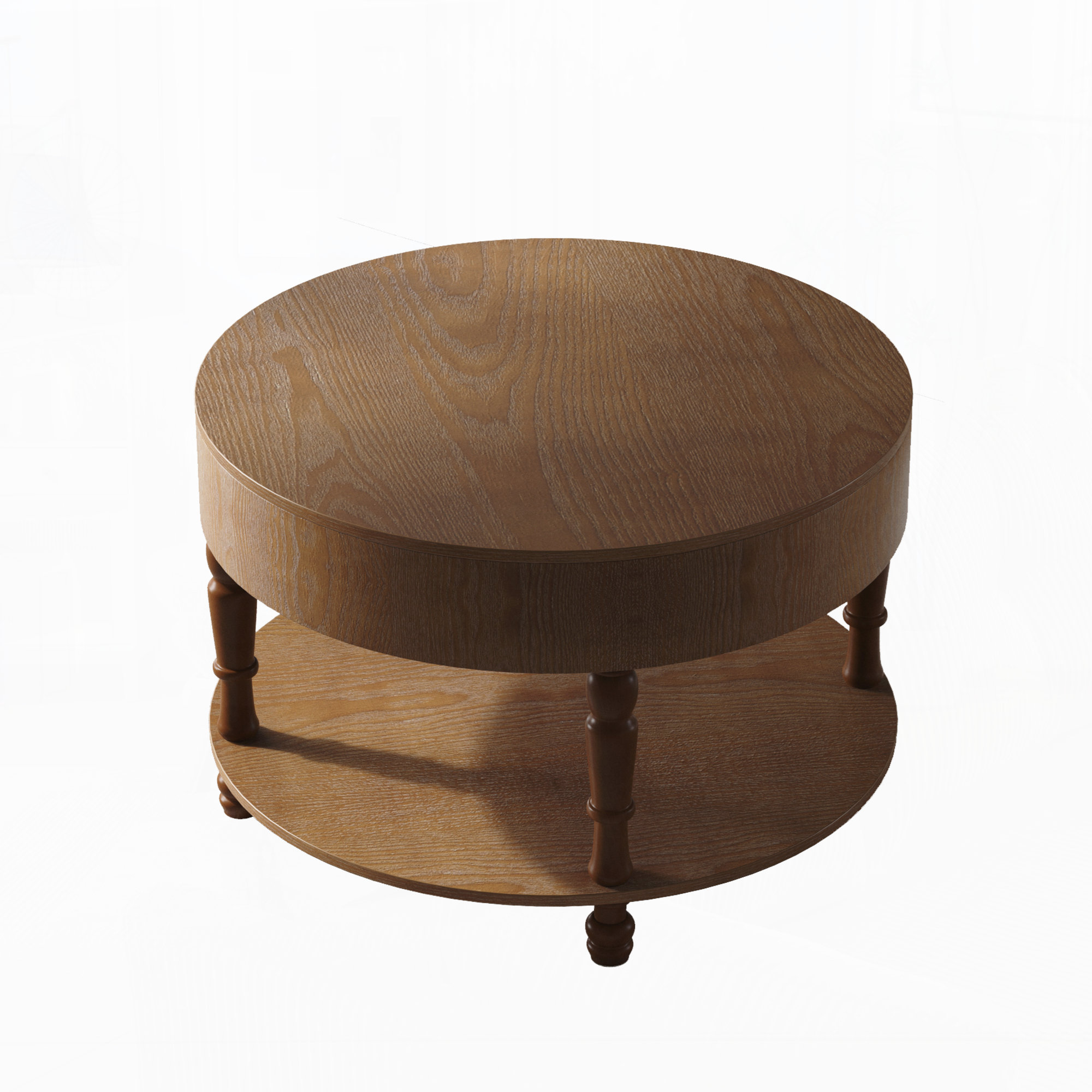 Latitude Run® Modern Round Coffee Table with Storage and Hidden ...