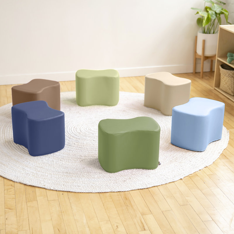 ECR4Kids SoftZone Toddler Modular Stool Set, Flexible Seating, 6-Piece ...
