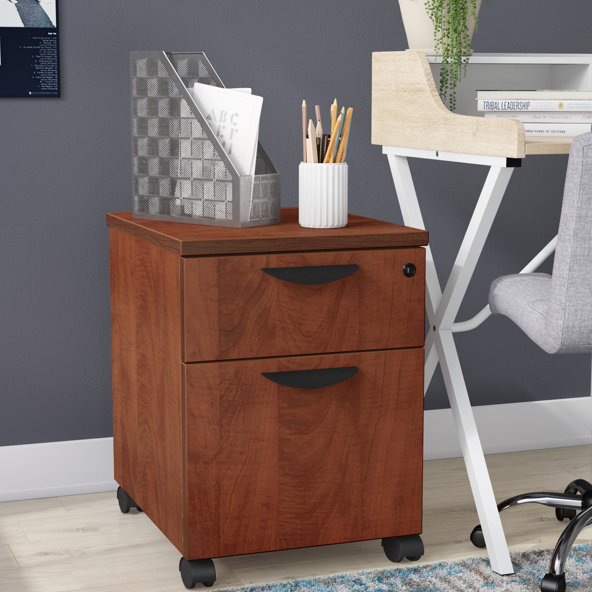 Inbox Zero Nickyla Box File Mobile Pedestal Drawer Unit | Wayfair