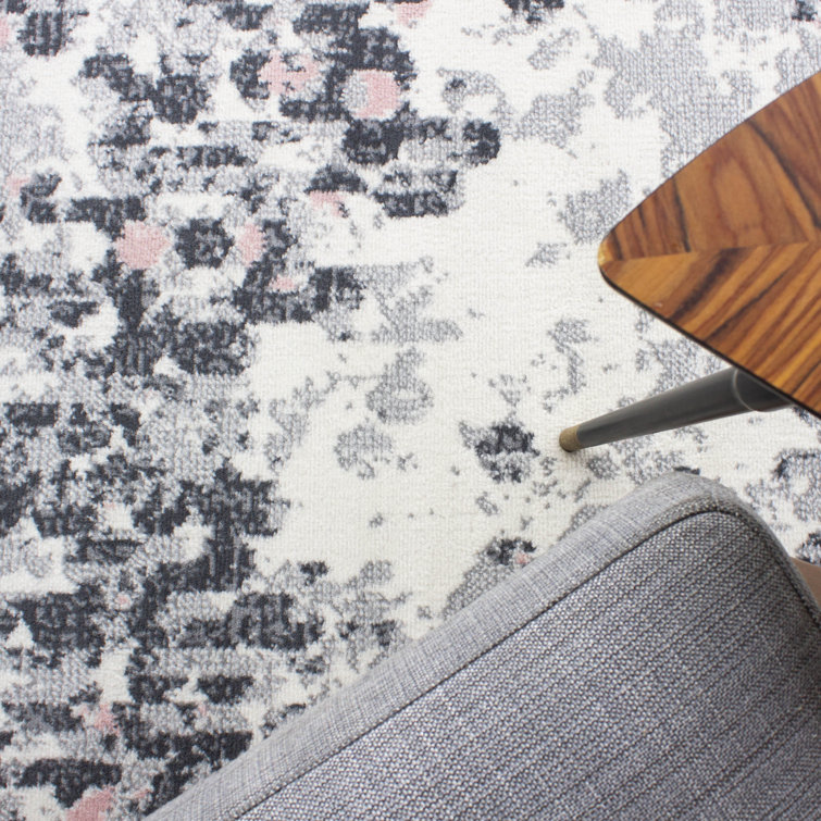17 Stories Calica Grey/Blush Pink Area Rug | Wayfair.co.uk