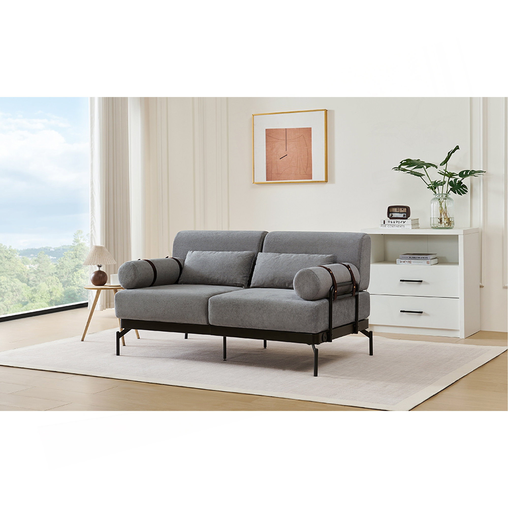 Wrought Studio™ Modern Loveseat Sofa 59" Sofa Couch 2-Seater Sofa With ...