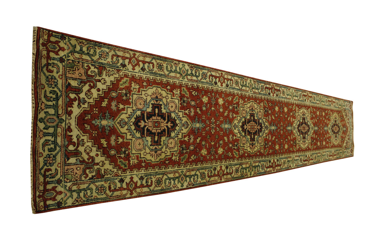 Isabelline Bowgada One-of-a-Kind 2.7x13.9 Runner Area Rug Rust | Wayfair