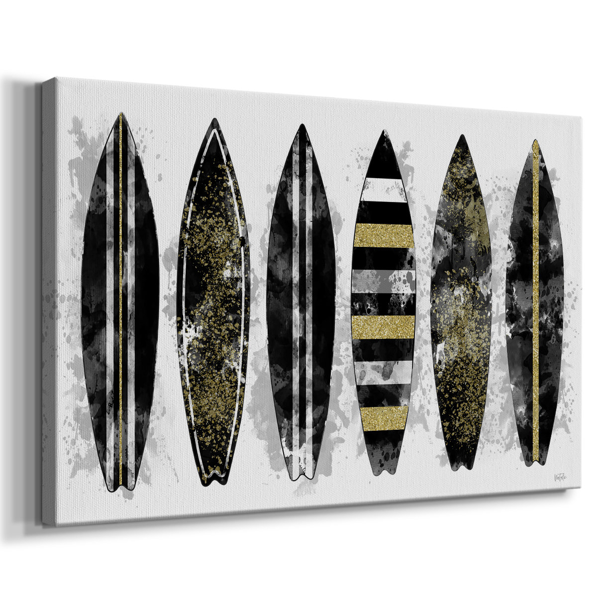 Fleur De Lis Living Golden Surf -Gallery Wrapped Cavas | Wayfair