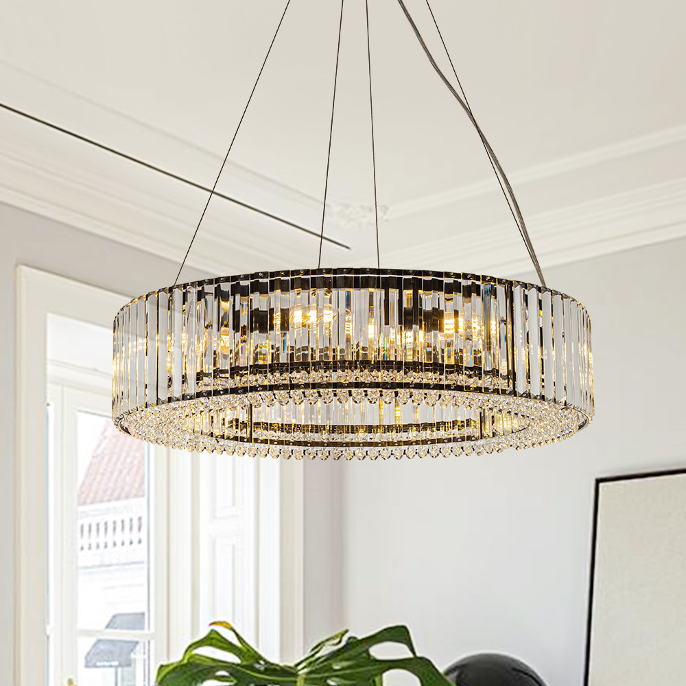 Canora Grey Jauregui 8-Light Crystal Chandelier with Crystal Accents ...