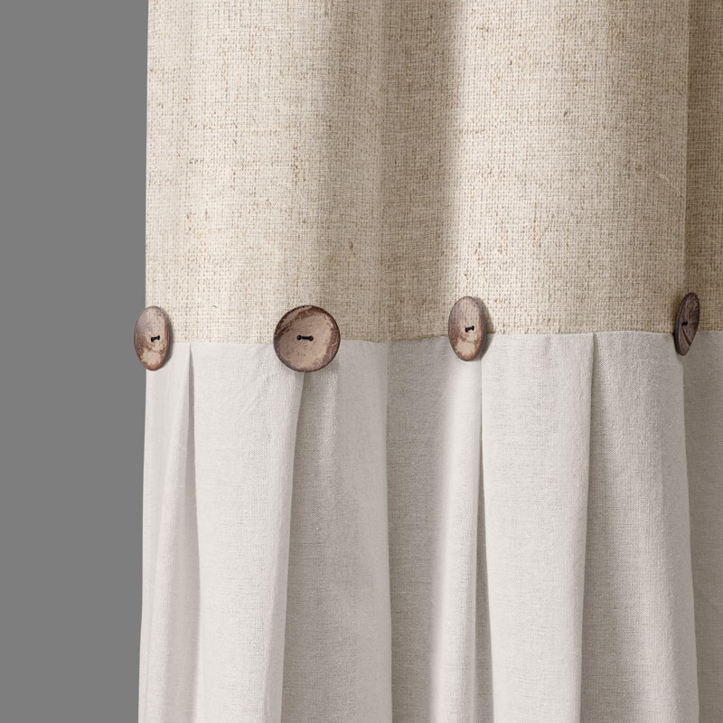 Latitude Run® Otwin Linen Shower Curtain with Hooks Included | Wayfair