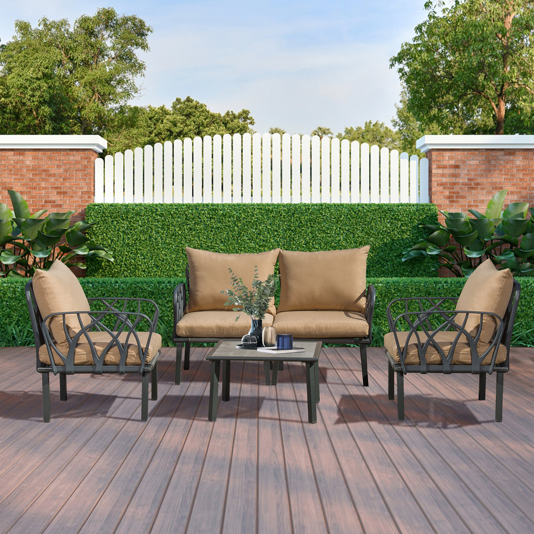 Ebern Designs Cassadi Removable 3 Piece Multiple Chairs Seating Group ...