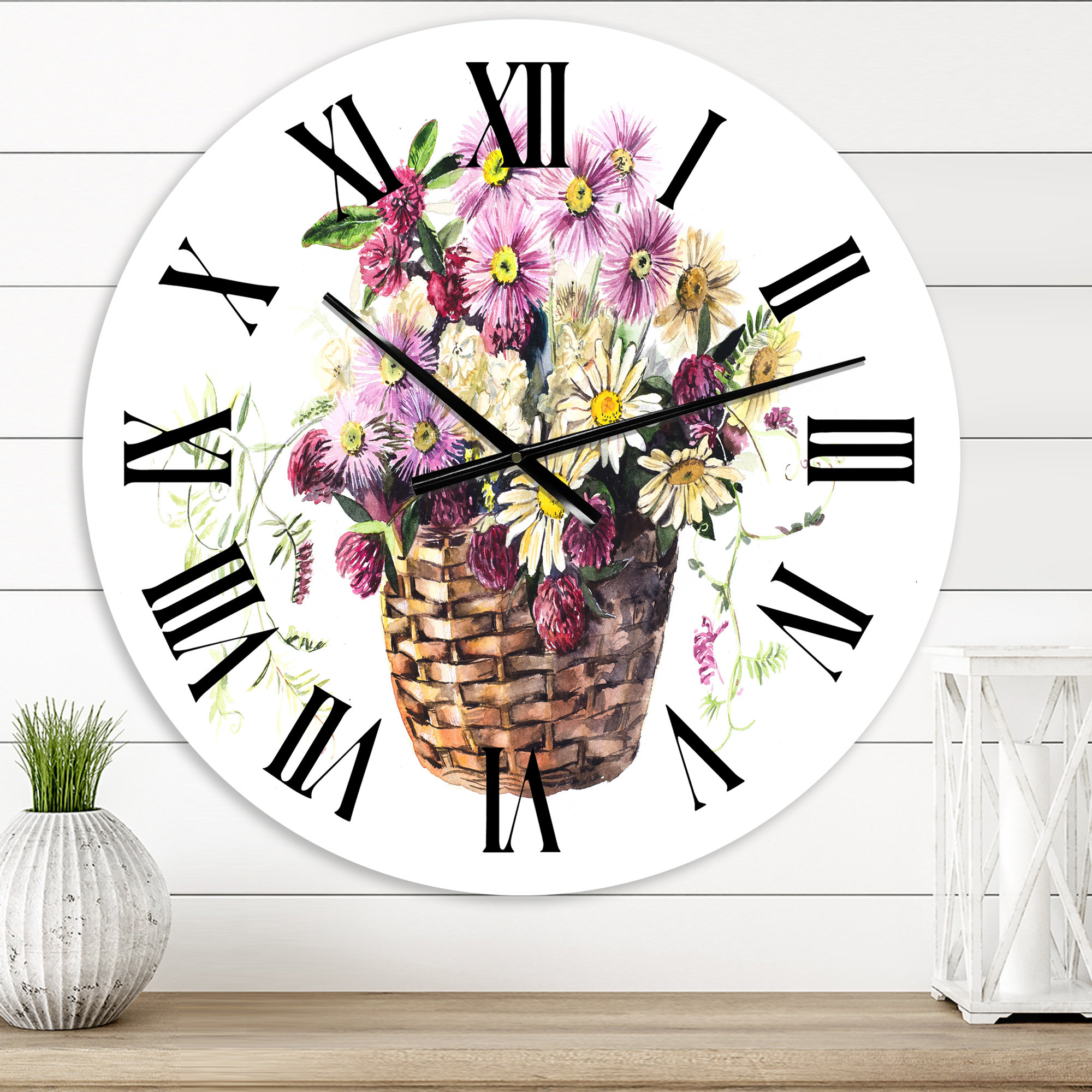 East Urban Home Bouquet From Meadow Flowers In The Basket - Traditional ...