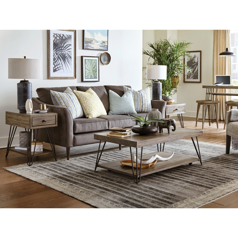 The Twillery Co.® Ozan Hairpin Legs Coffee Table with Storage | Wayfair