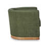 Benjara Swivel Accent Chair, Green Cushioned Fabric, Barrel Style ...