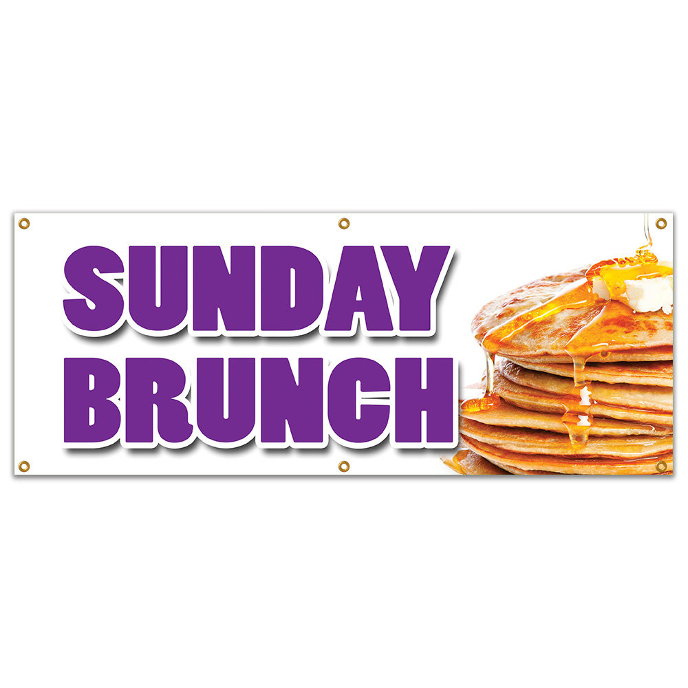 SignMission Sunday Brunch Banner Sign | Wayfair