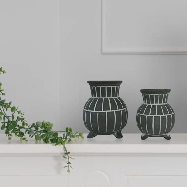Aria Home Set of 2 Bubble Ceramic Vases | Wayfair