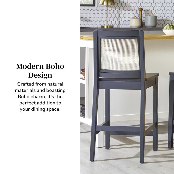 Beachcrest Home Beckwith 24'' Solid Wood Counter Stool | Wayfair