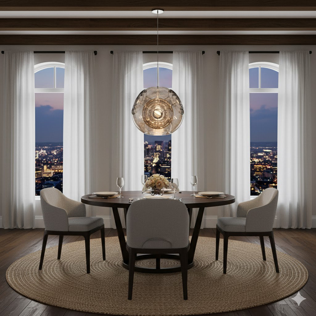 Ivy Bronx Gotcher 1-Light Chrome Pendant With A Stainless Steel ORB ...