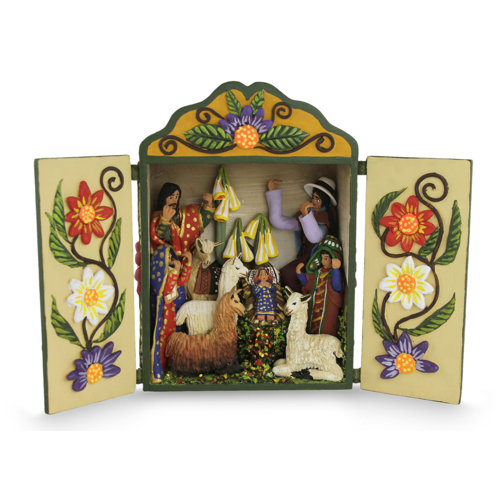 The Holiday Aisle® Handmade Andean Retablo Nativity Scene | Wayfair