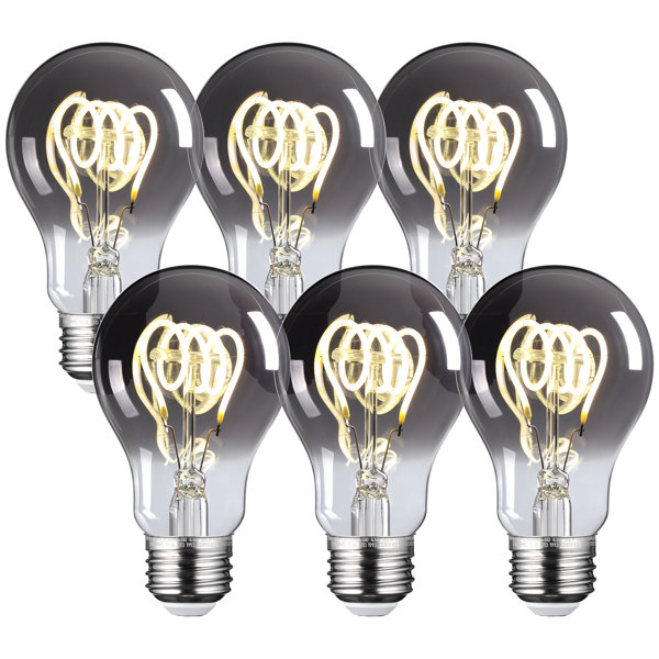 TORCHSTAR A19 Decorative Light Bulb, Smoke Gray Glass, E26 Base ...