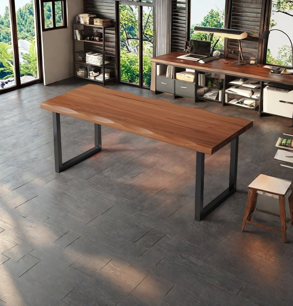 17 Stories Minimalist Modern Solid Wood Writing Desk | Wayfair