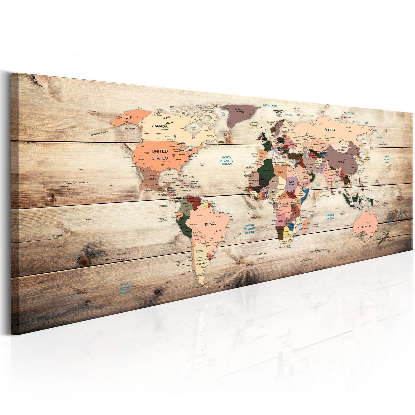 17 Stories Stretched Canvas World Map Art - World Maps: Map Of Dreams ...