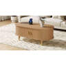 Latitude Run® 42.5"W Oval Fluted Coffee Table With Charging Station ...