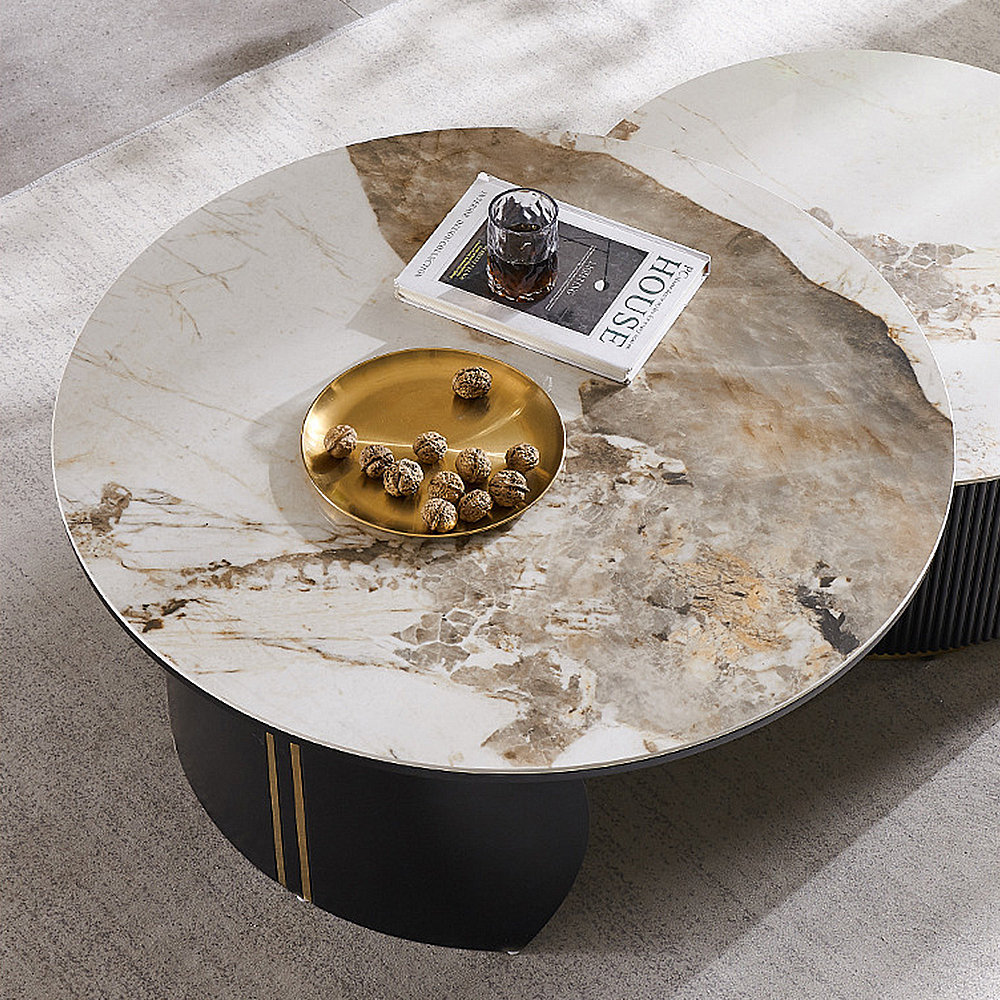 Bkoksety Modern luxury round coffee table set | Wayfair