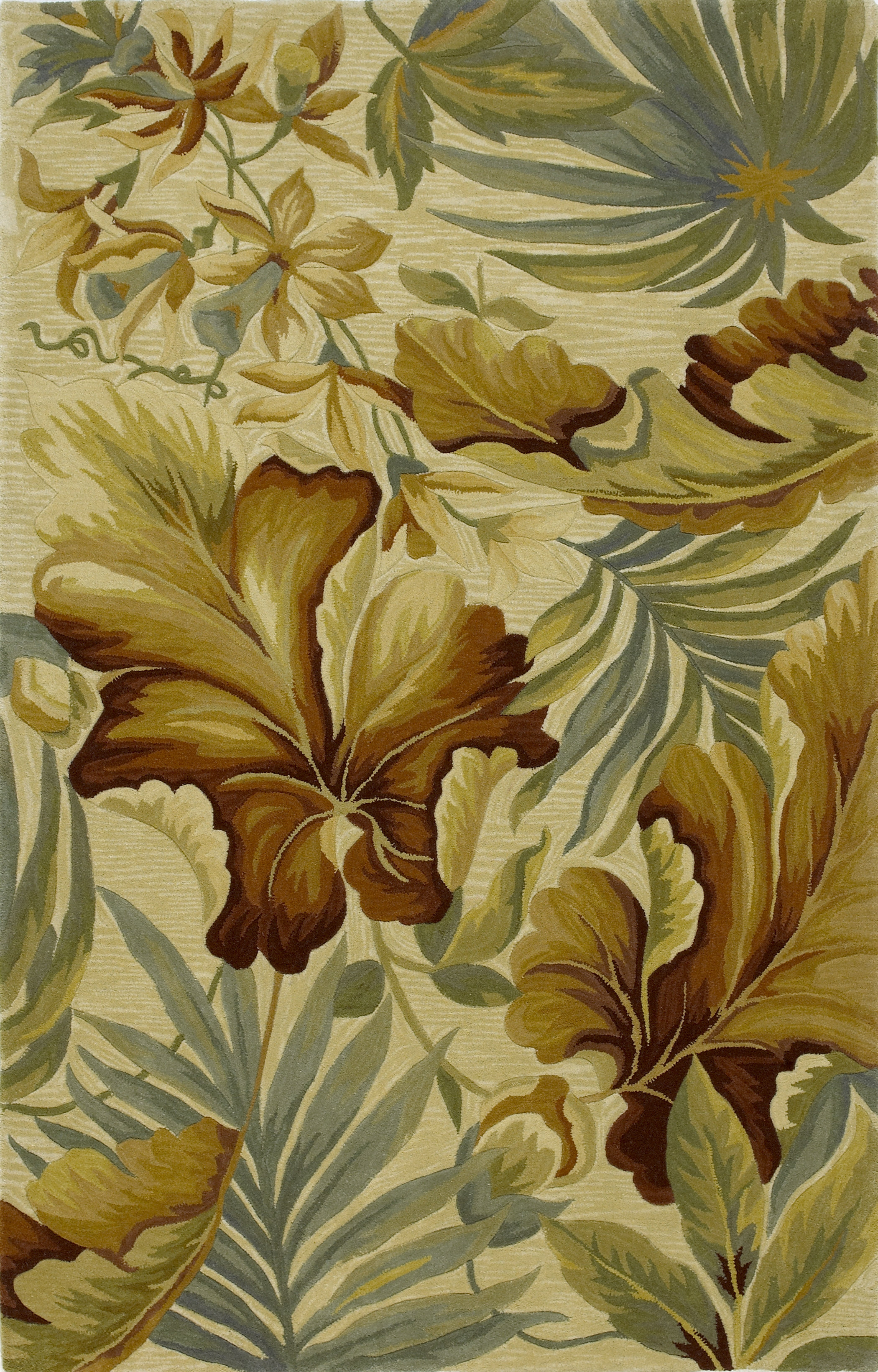 Bay Isle Home™ Murray Floral Handmade Tufted Wool Green Area Rug ...