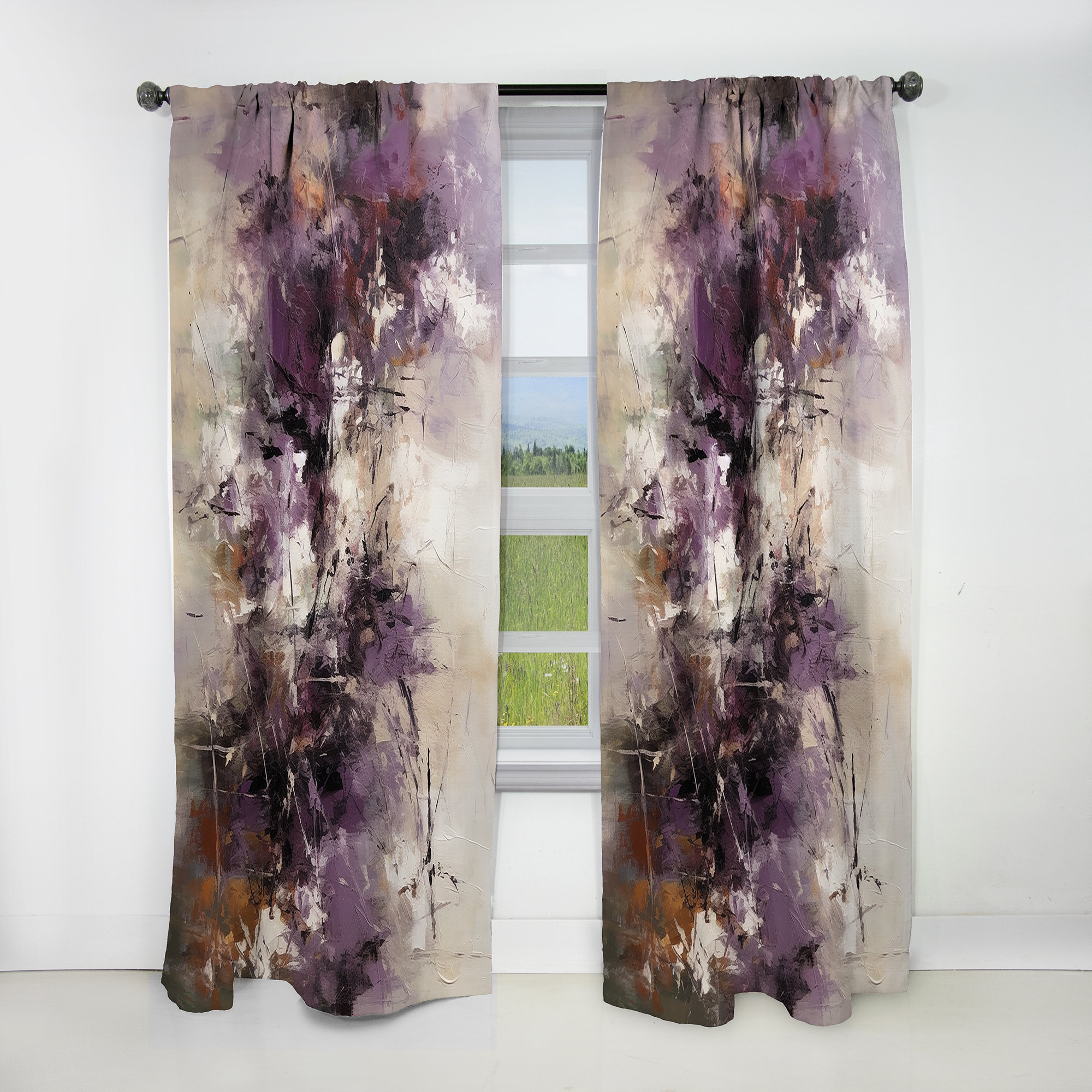 East Urban Home Crafton - Abstract Midcentury Blackout Abstract Curtain ...