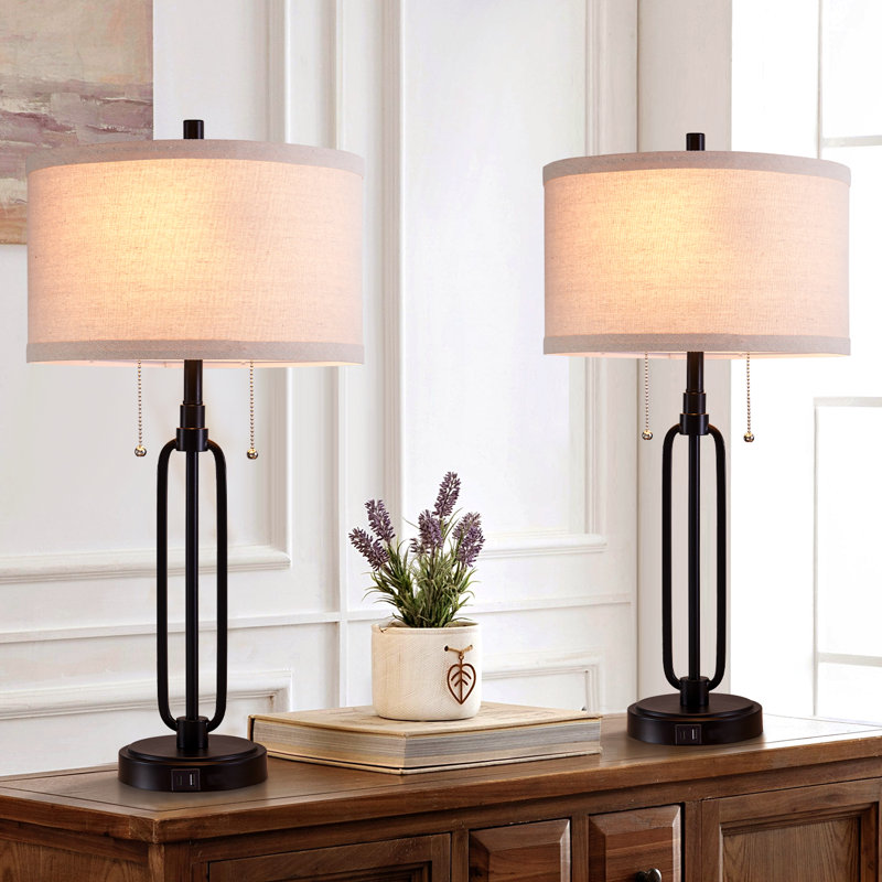 Latitude Run® 26" Metal USB & Type-C Table Lamp & Reviews | Wayfair