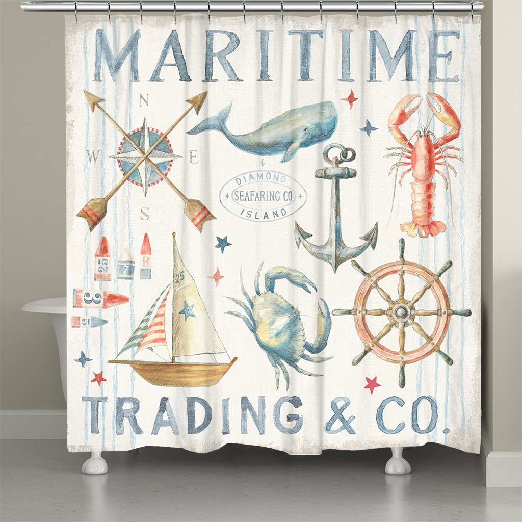 Longshore Tides Lower Claverham Single Shower Curtain | Wayfair