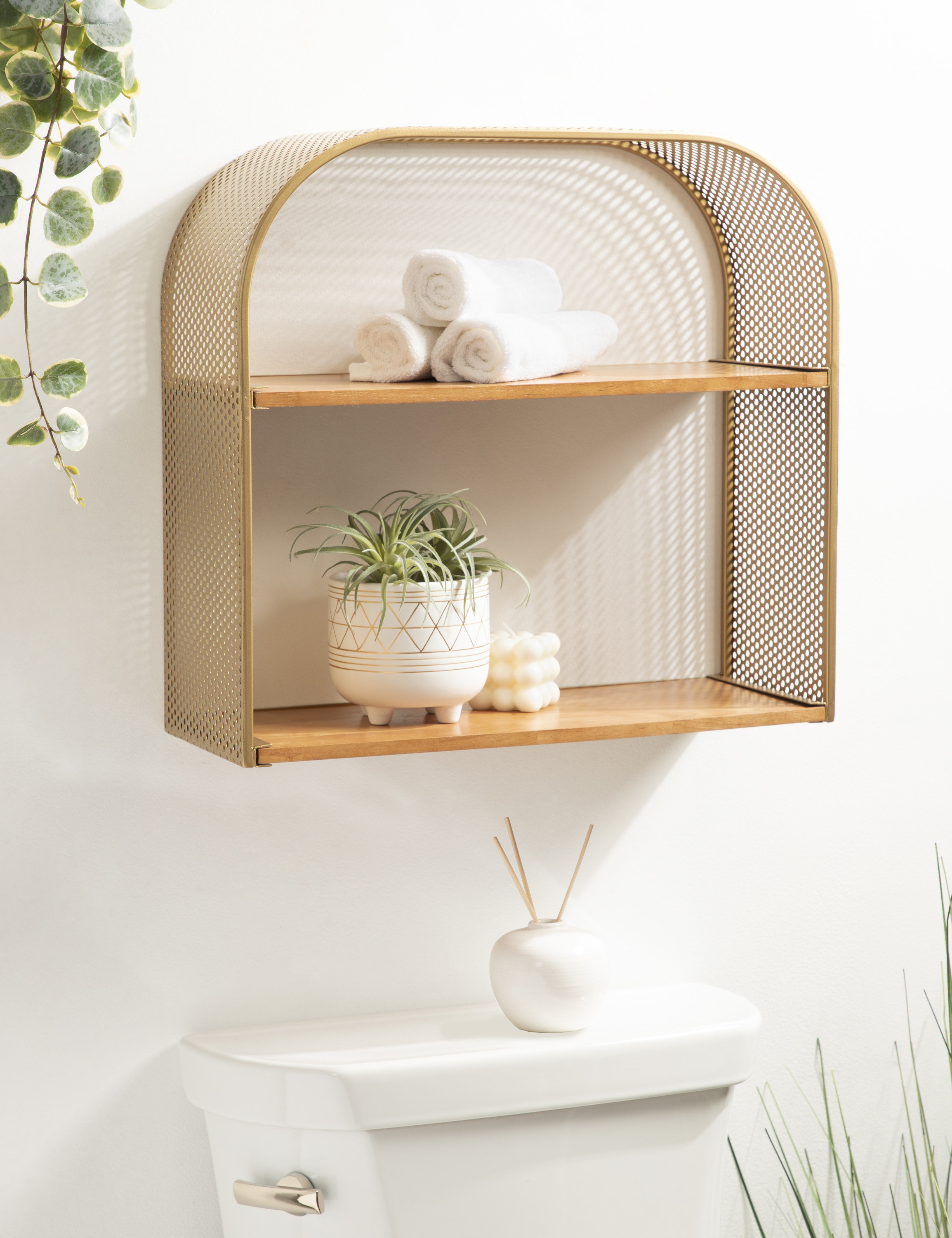 Joss & Main 2 Piece Metal Tiered Wall Shelf - Wayfair Canada