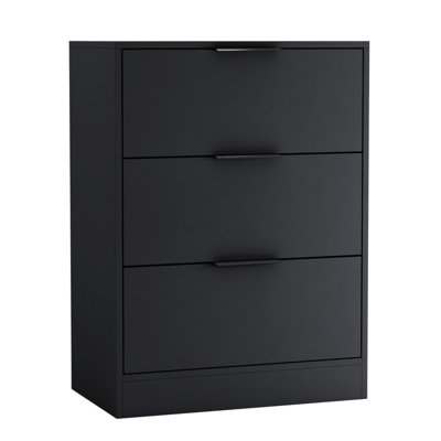 Latitude Run 60cm Chest of 3 Drawers Compact Storage Bedside Cabinet ...