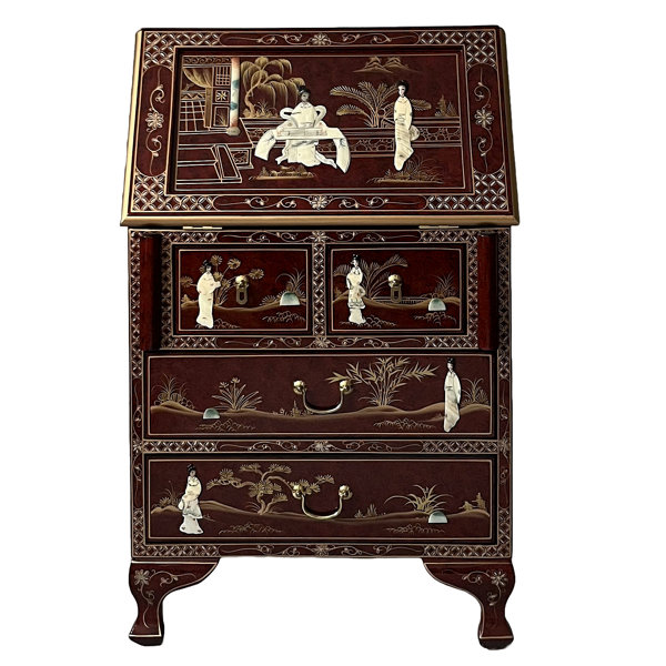 Langley Street 65cm W Rectangle Secretary Desk with Hutch | Wayfair.co.uk